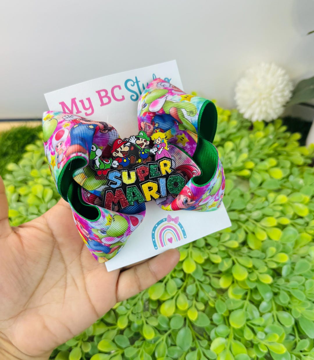 Super Mario Hair Bows, Mario Kart Bows, Princess Peach Bow, Princess ...