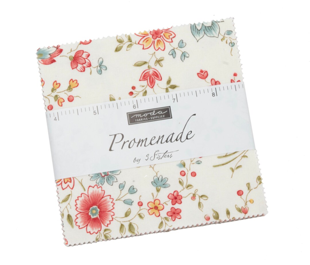 MODA Promenade Charm Pack Containing 42 Five Inch Factory Cut Squares ...
