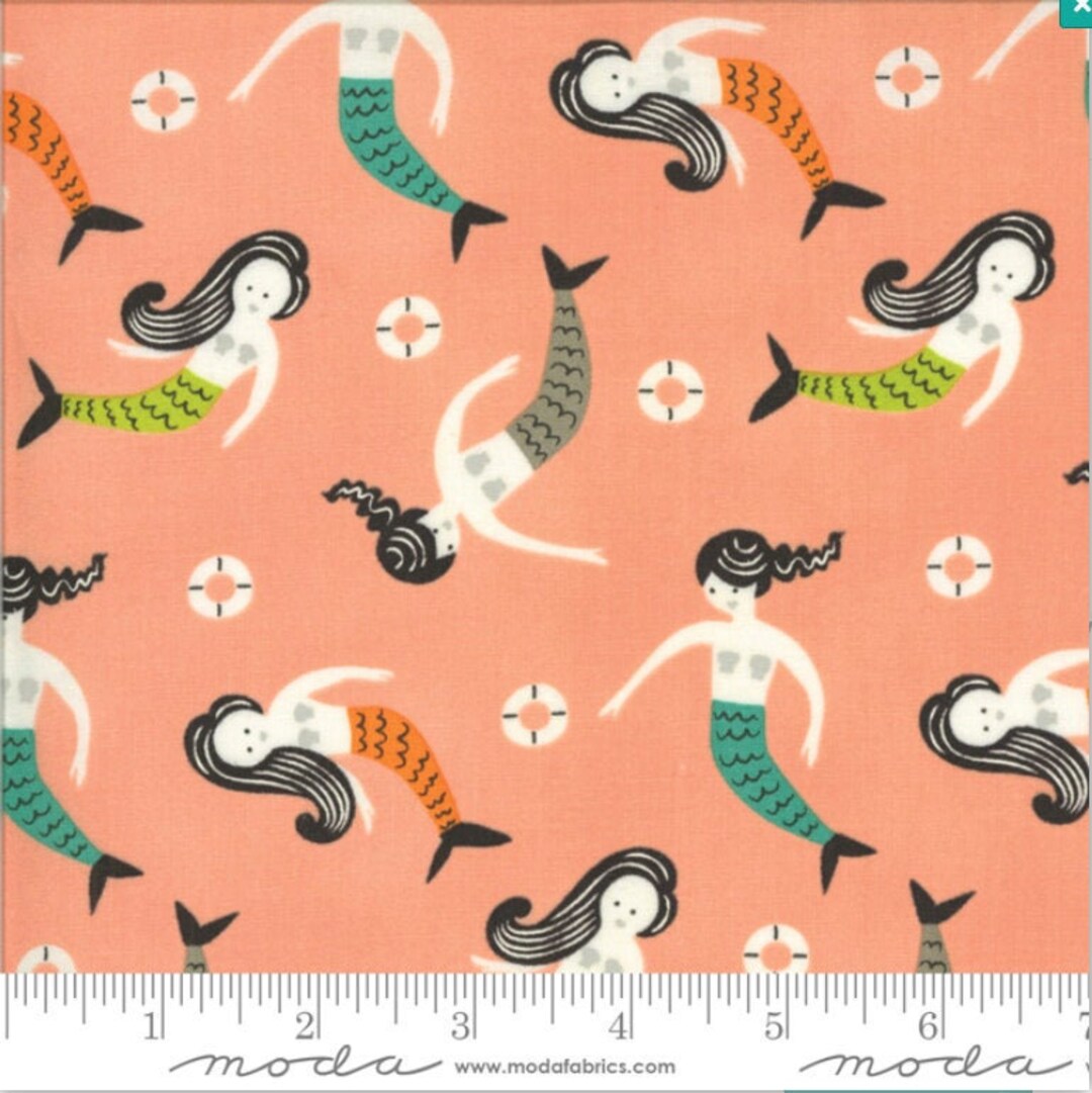 MODA Fish Tales Seashell - Peach - Designed by Annie Brady Item # 16720 ...