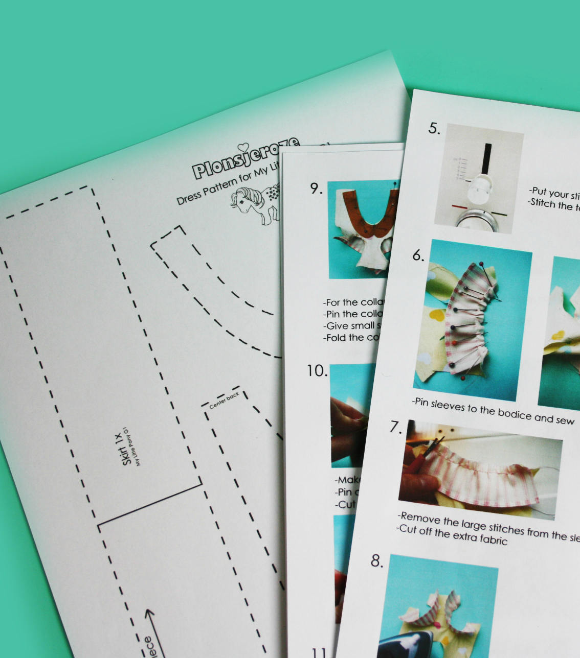 MLP PDF Dress Sewing PATTERN Tutorial for Vintage My Little Pony G1 ...