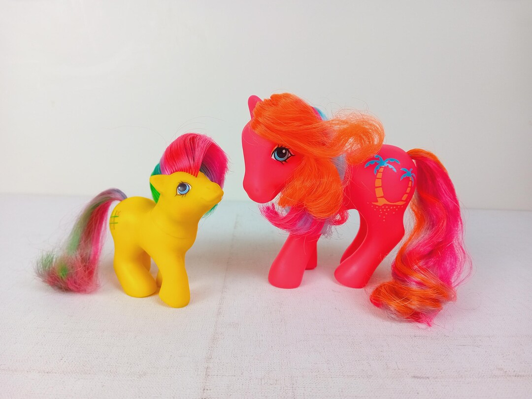 1980s MLP Pina Collada Tic Tac Toe Baby G1 Tropical Lot Hasbro Pink ...