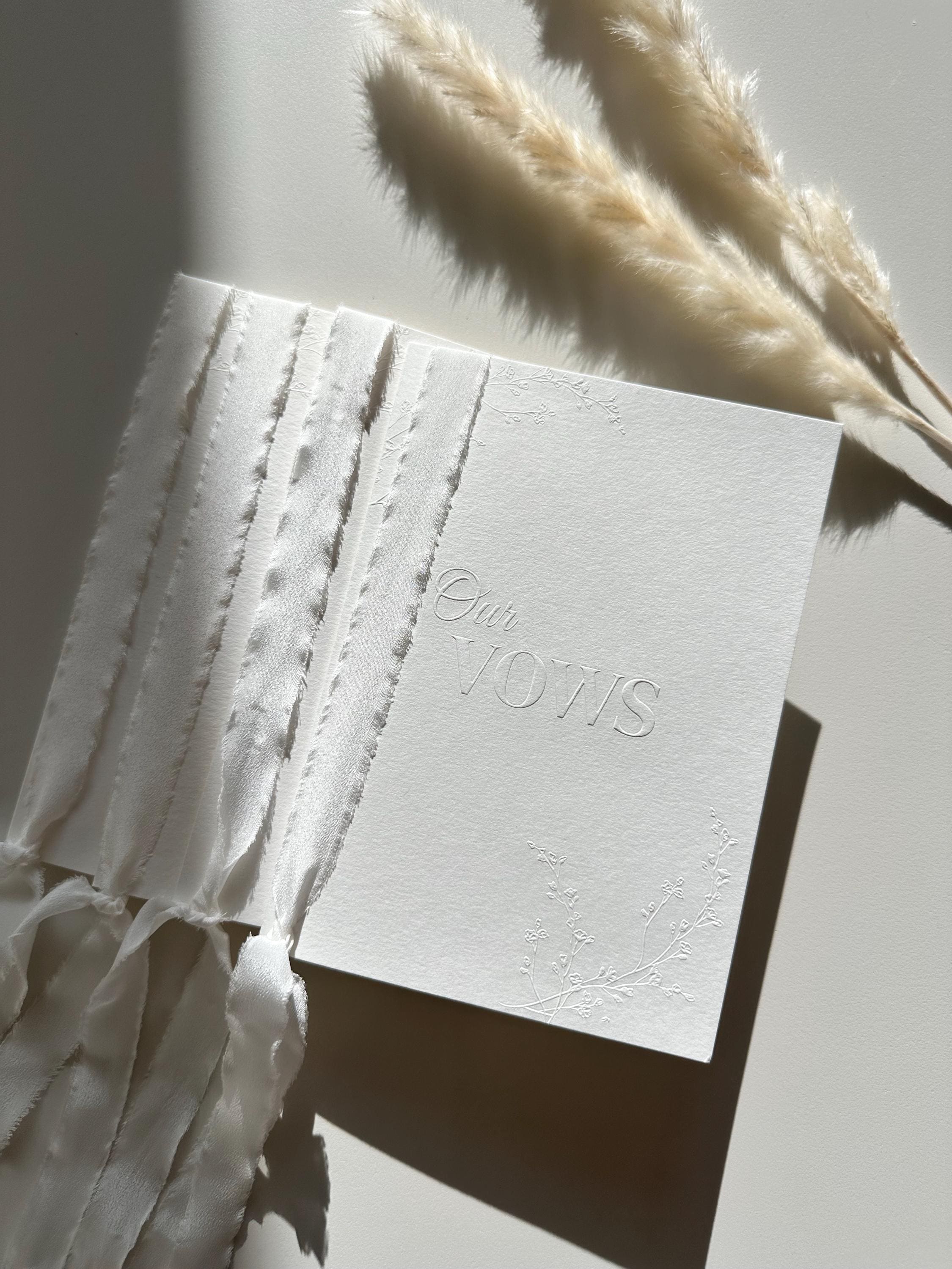 Vow Cards, Our Vows, His Vows Card, Her Vows Card, Set of Vow Cards ...