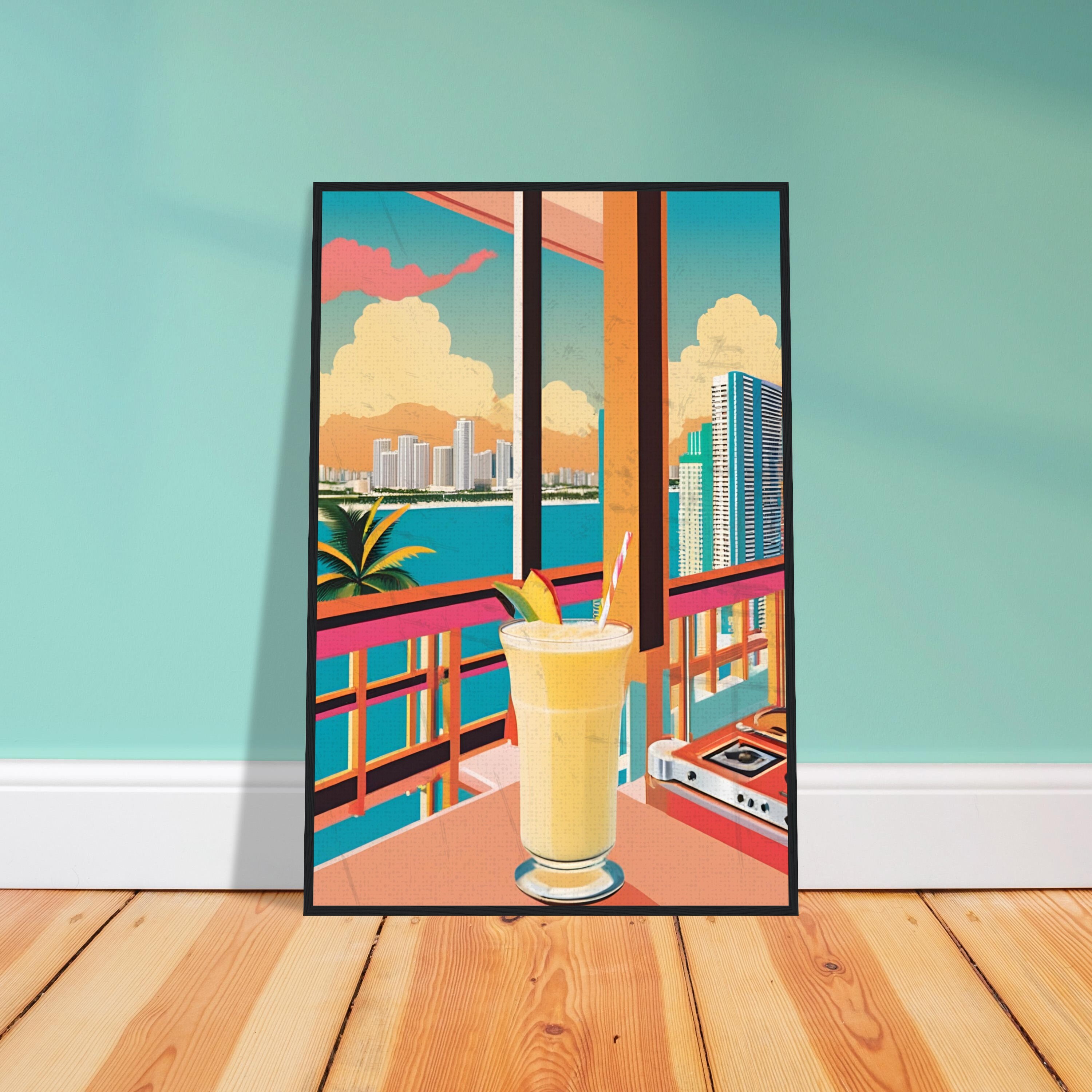 Miami Retro Poster Retro Miami Prints Miami Travel Poster Vintage Miami ...