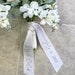 Personalized Wedding Bouquet Ribbon / Couple's Name and Date / Satin ...