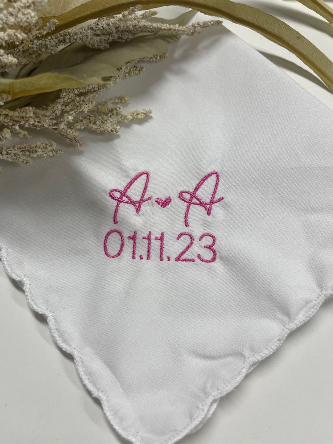 Gift for the Groom Personalized/embroidered Wedding Handkerchief /bride ...