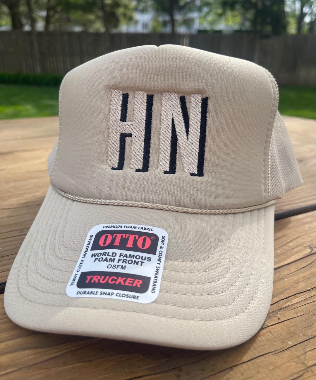 Personalized/monogrammed Initials Trucker Hat / Embroidered Shadow ...