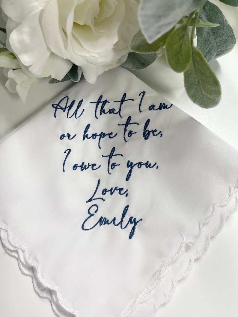 All That I Am I Owe to You Personalized/embroidered Wedding - Etsy