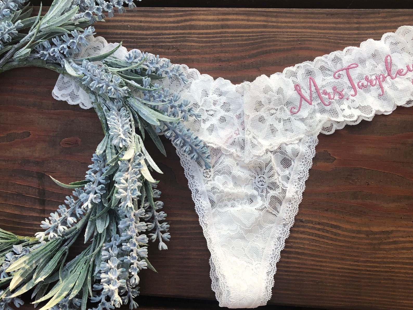 Ivory Personalized Mrs. Underwear /bridal Lingerie/bride Panties ...