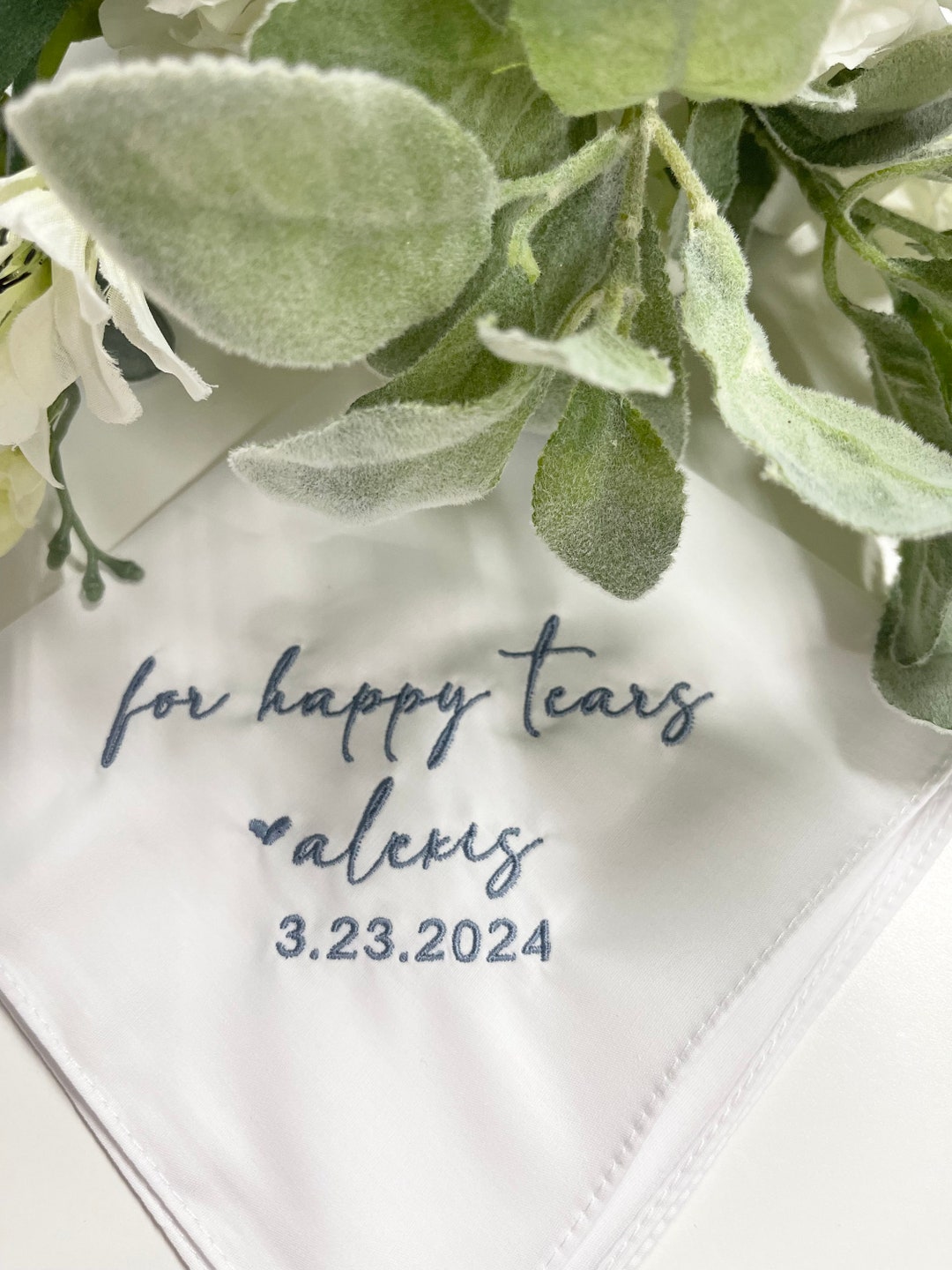 For Happy Tears Personalized/embroidered Wedding Handkerchief. Father ...