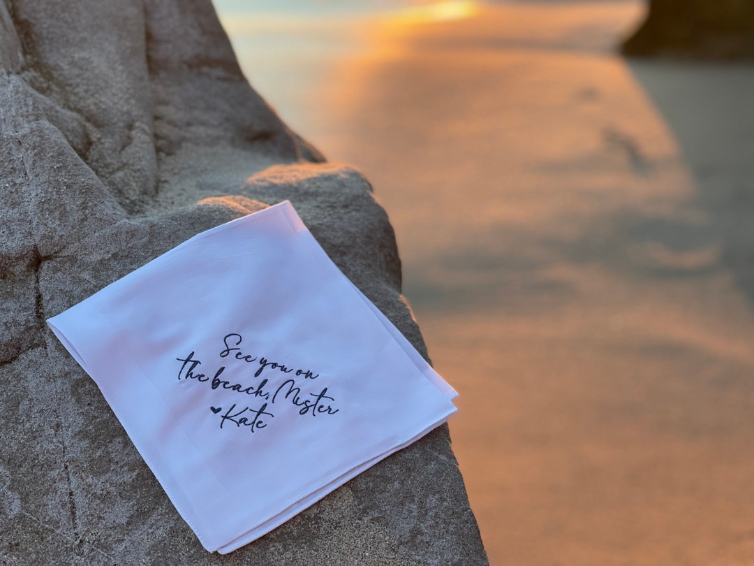 Custom Saying, Wording Personalized/embroidered Wedding Handkerchief ...