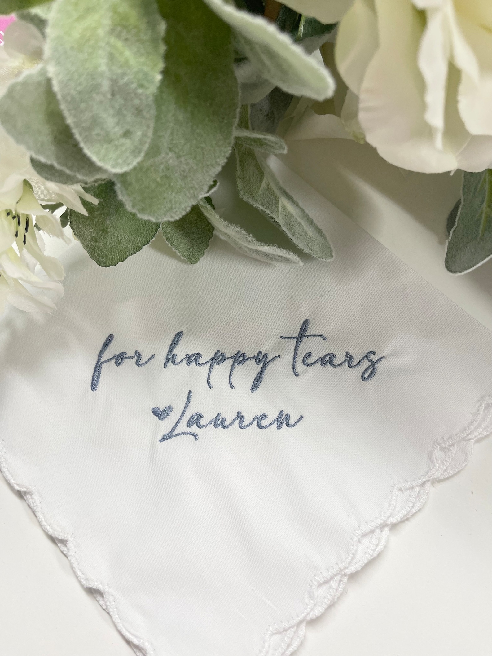 For Happy Tears Personalized/embroidered Wedding Handkerchief-date ...