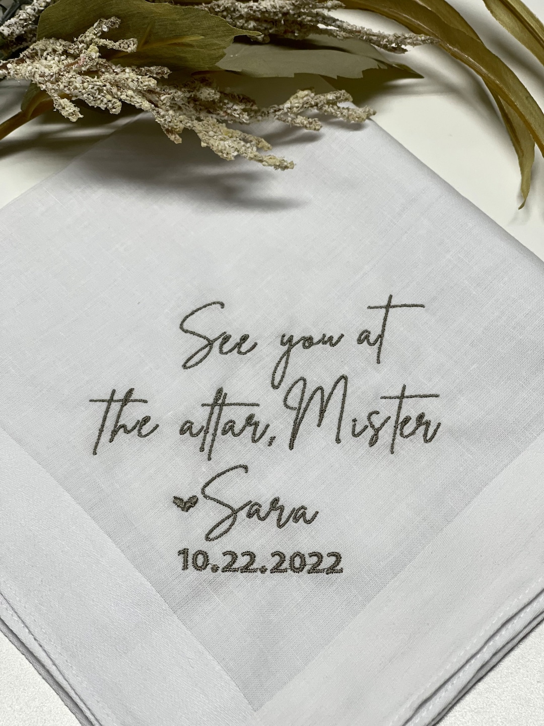 Gift for the Groom Personalized/embroidered Wedding Handkerchief /see ...