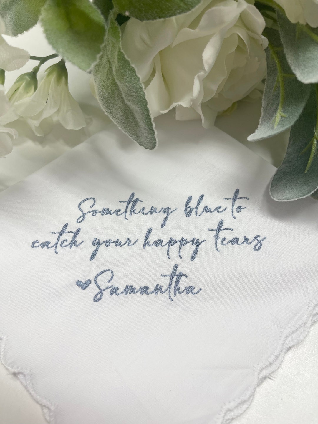 Something Blue to Catch Your Happy Tears Gift for the Bride ...