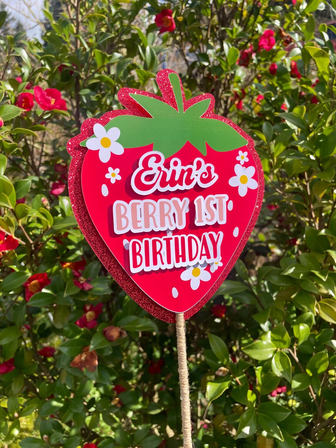 Berry 1st Birthday Centerpiece Toppers, Strawberry Centerpieces, Berry ...