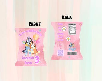 Bluey Custom Chip Bag Digital Only - Etsy
