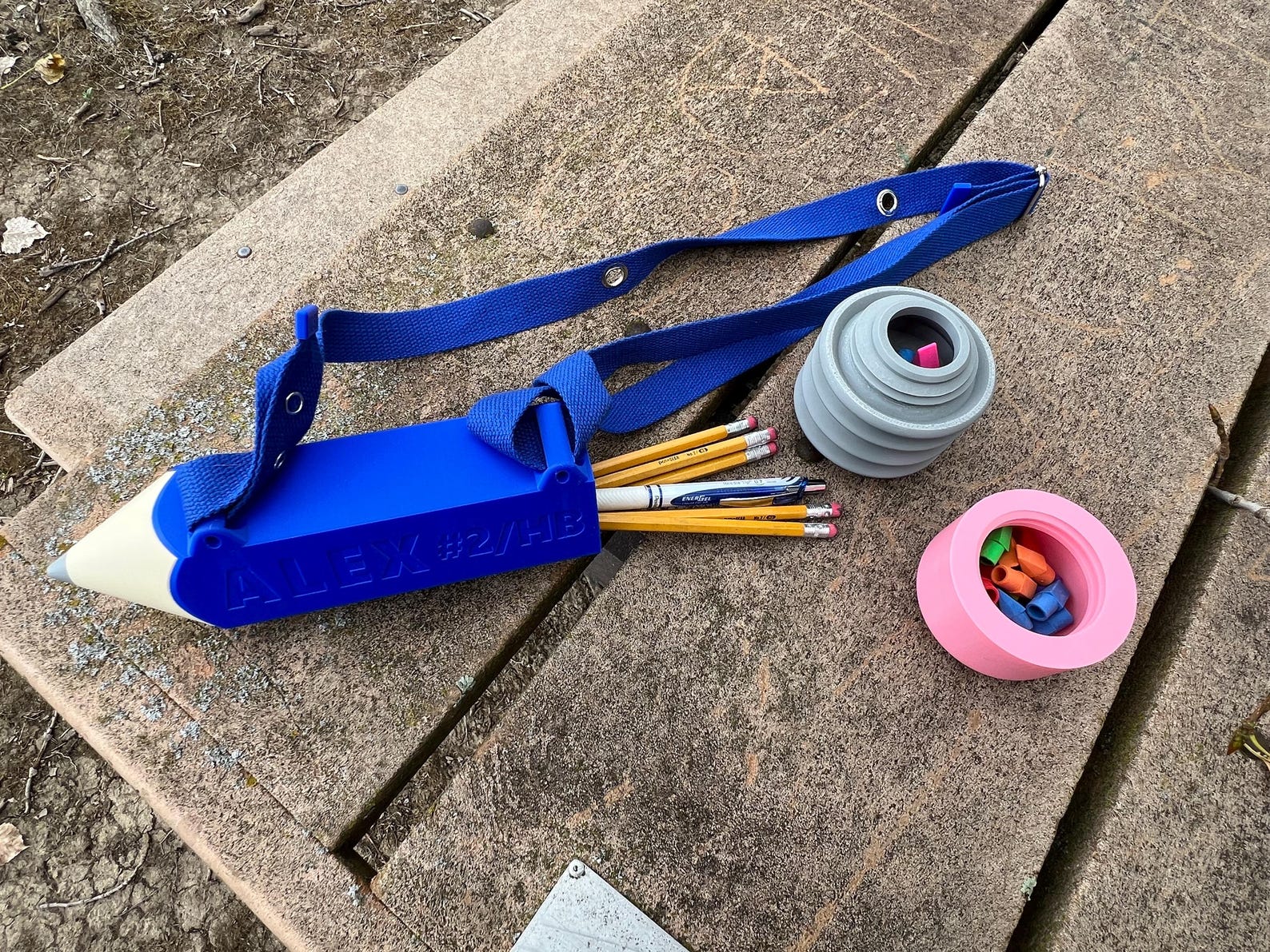 PENCIL Pencil Case With Strap! Compartments for Both Pencils and ...