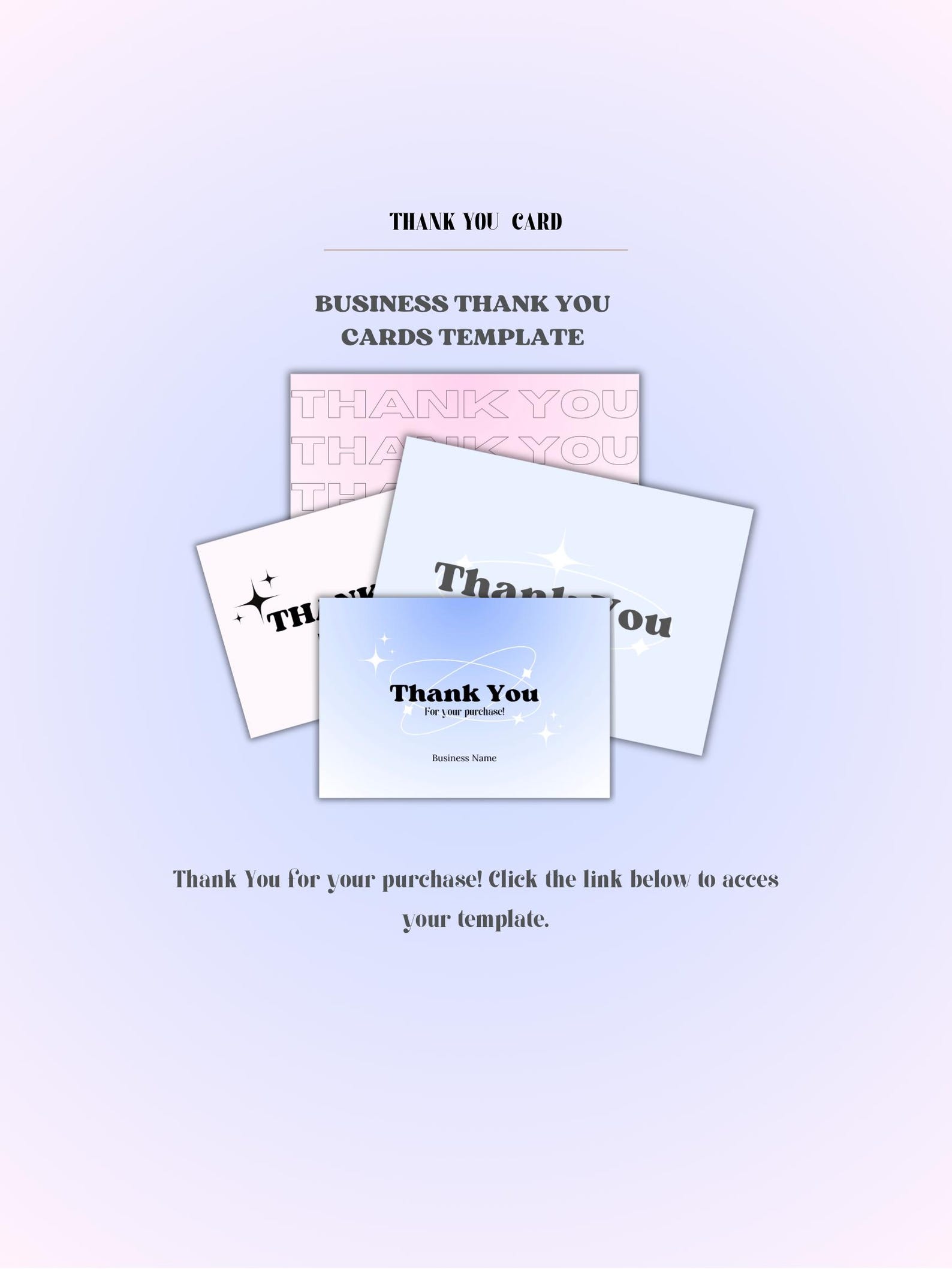 Digital Business Thank You Card, Canva Template, Canva Digital Business ...