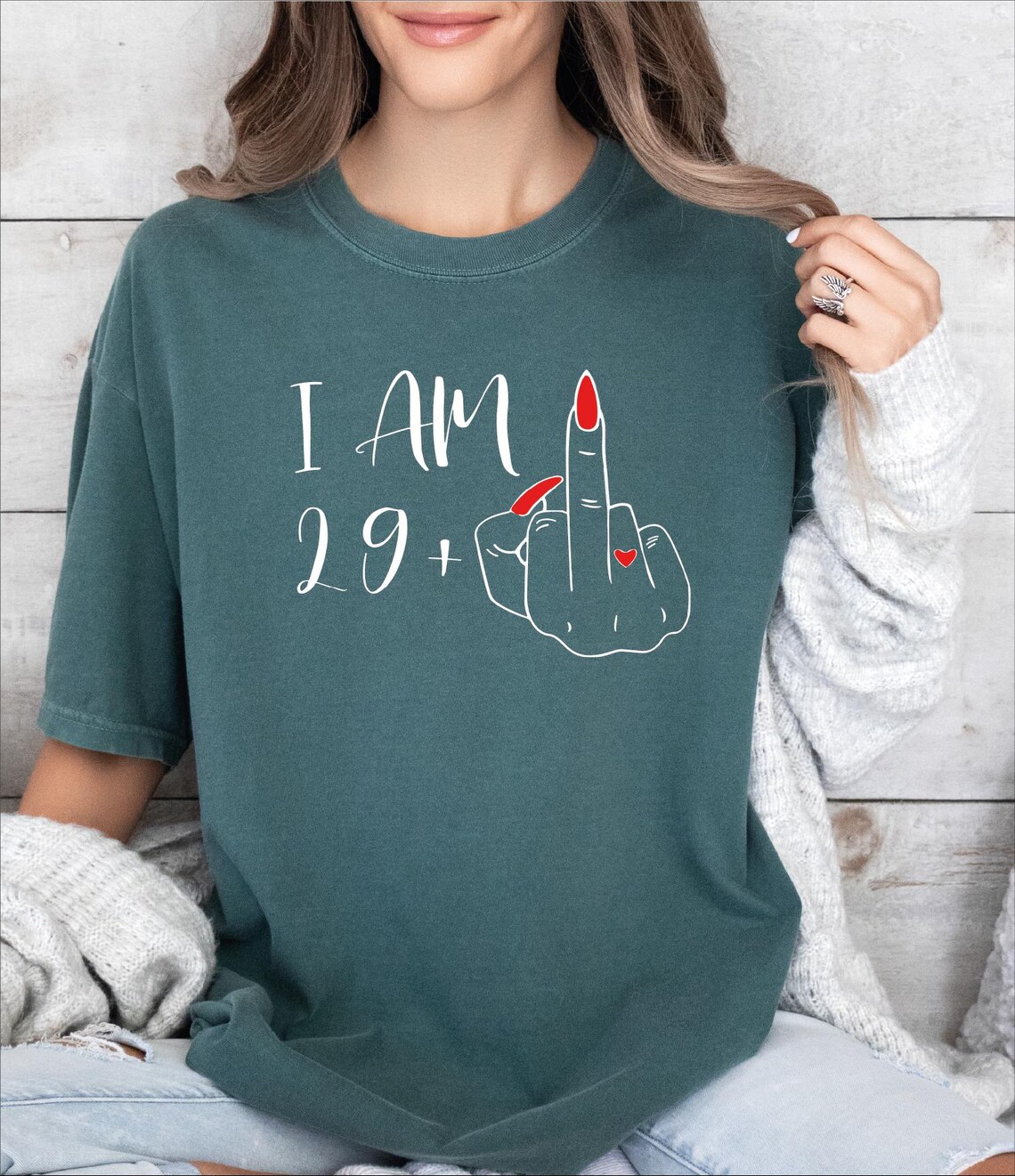 I Am 29 Plus Middle Finger Comfort Colors Birthday Shirt - Etsy