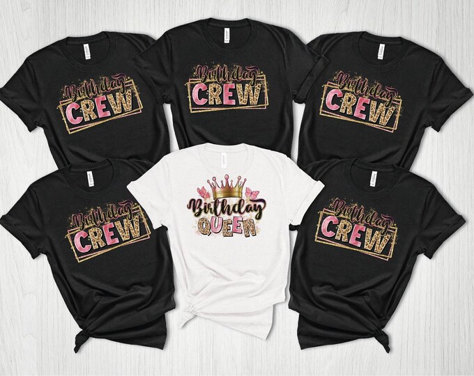 Birthday Group T-shirts, Girls Birthday Squad Shirts, Birthday Queen ...