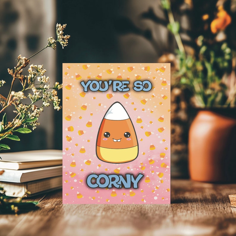 You're so Corny Blank Greeting Card - Etsy