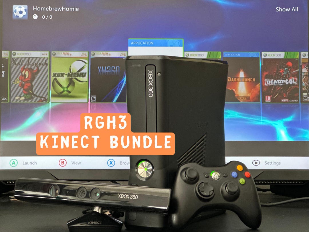 RGH3 Xbox 360s Kinect Bundle - Etsy