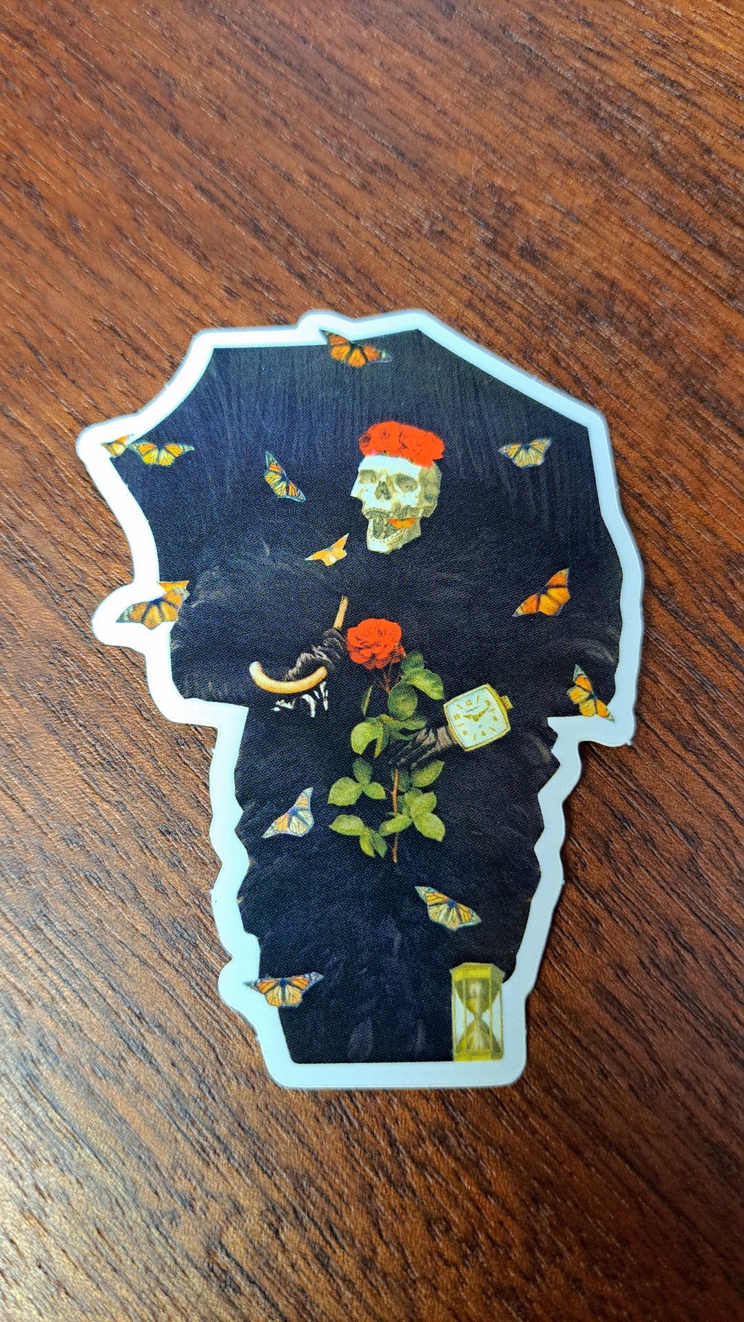 Scarab & Dahlia Death Vinyl Glossy Sticker - Etsy