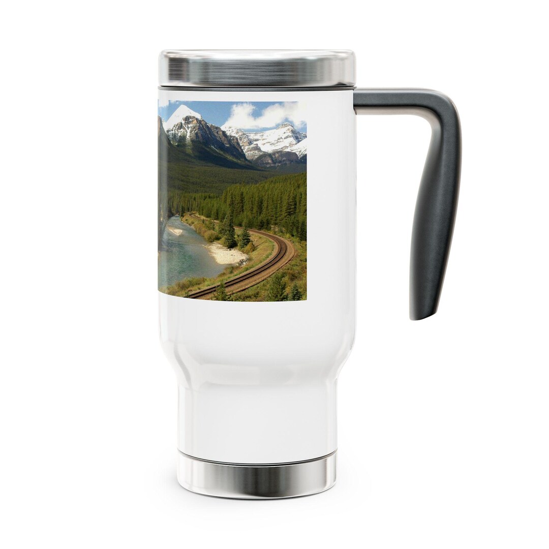 Banff National Park Railroad Stainless Steel Travel Mug With Handle - Etsy