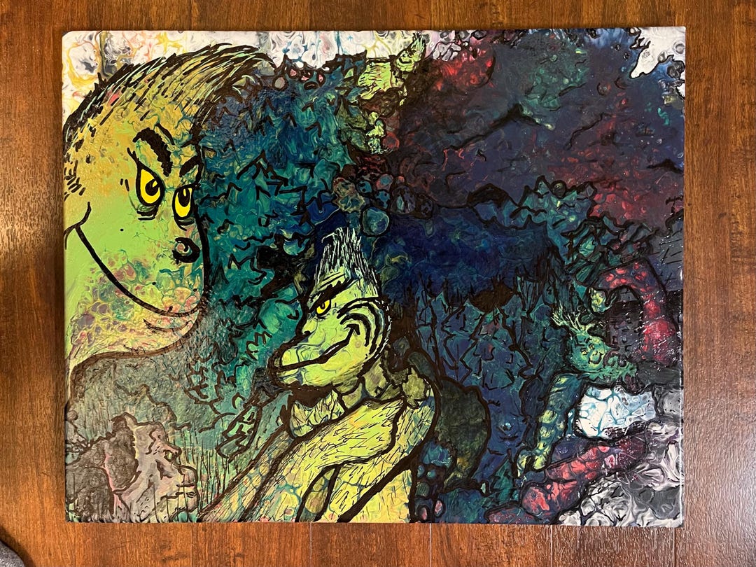 Grinch Gang 16x20 Acryl-ink Painting - Etsy