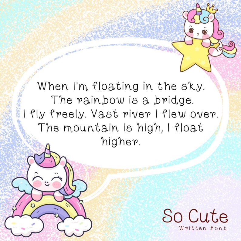 So Cute Written Font, Digital Note Taking Font, Cute Handwritten Font ...