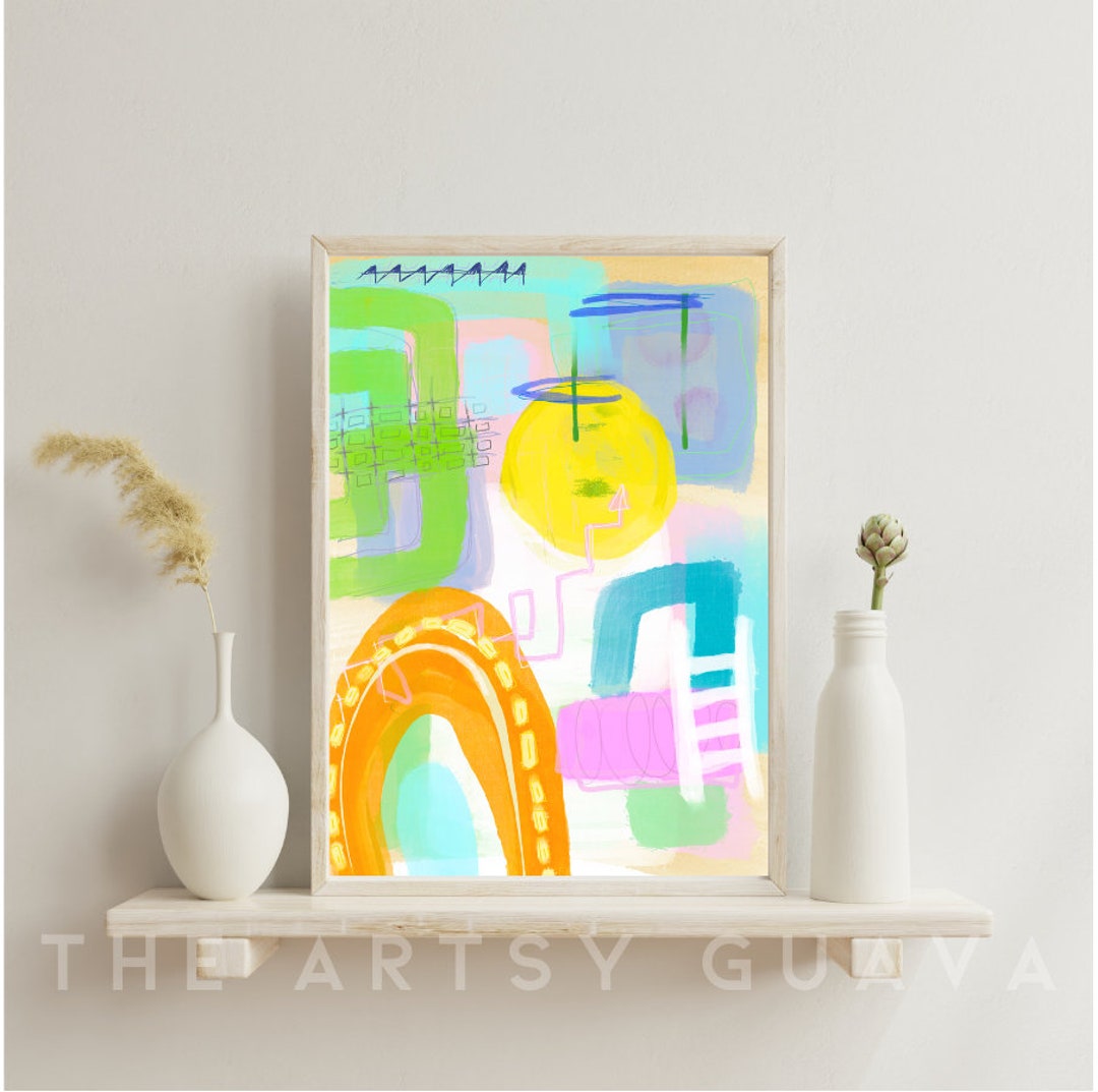 Digital Download Printable Art "joyful Expression" Abstract Art PDF PNG ...