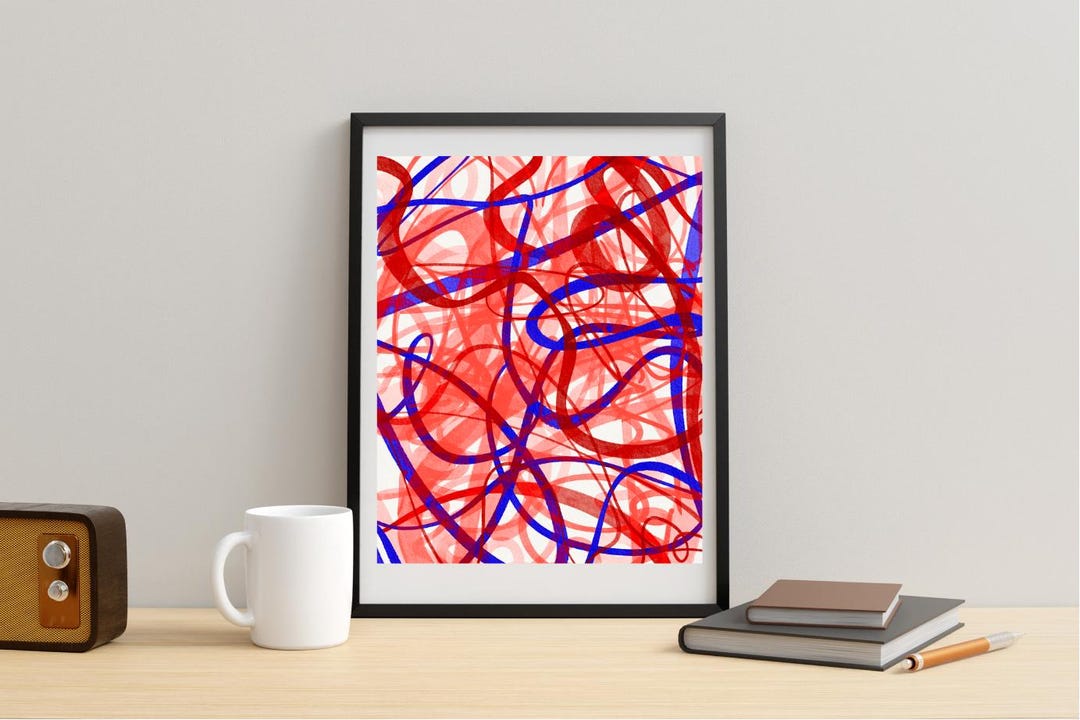 Digital Download Modern Abstract Wall Art "veins and Arteries" PNG ...