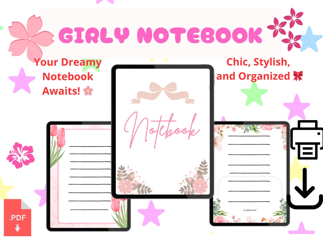 Digital Notebook Girly Digital Notebook That Girl Notebook That Girl ...