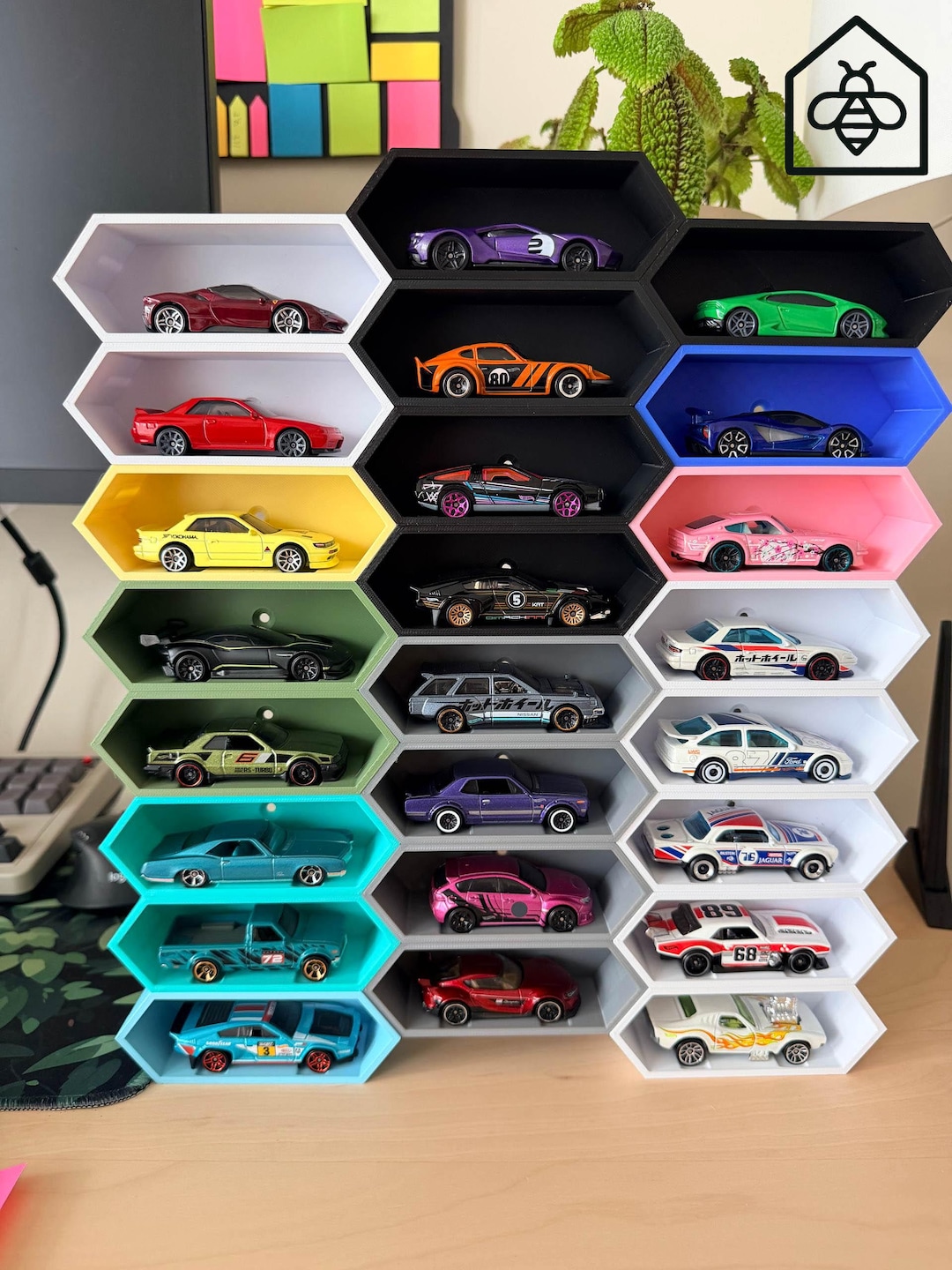 3D Printed Hexagonal Hot Wheels Display Shelf Locking Wall Mount - Etsy