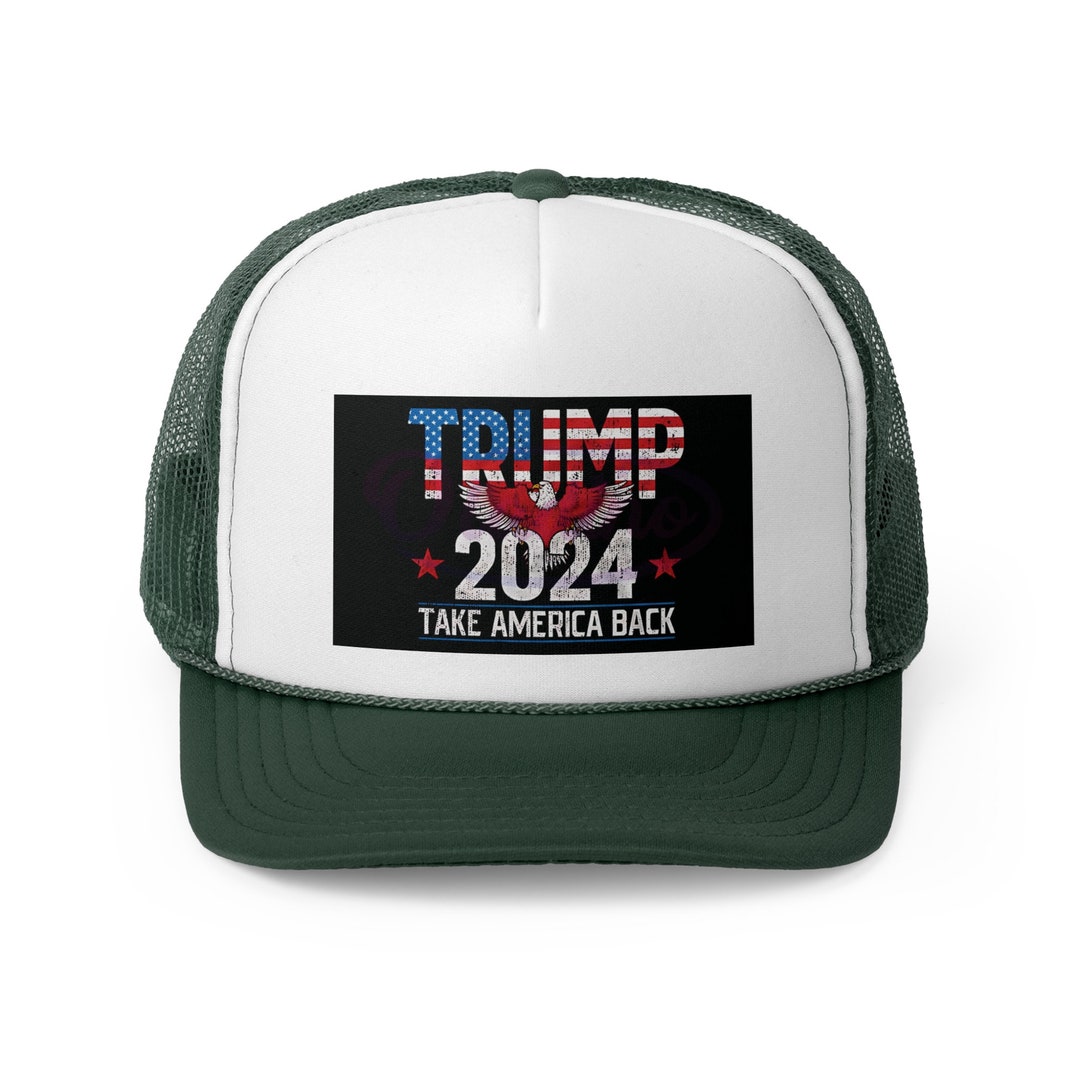 TRUMP 2024 Embroidered Trucker Caps Patriotic America Hat, Political ...