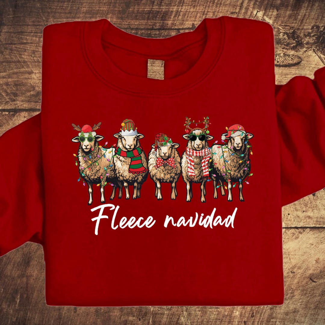 Fleece Navidad Santa Xmas Jumper, Funny Sheep Gift Jumper, Sheep ...