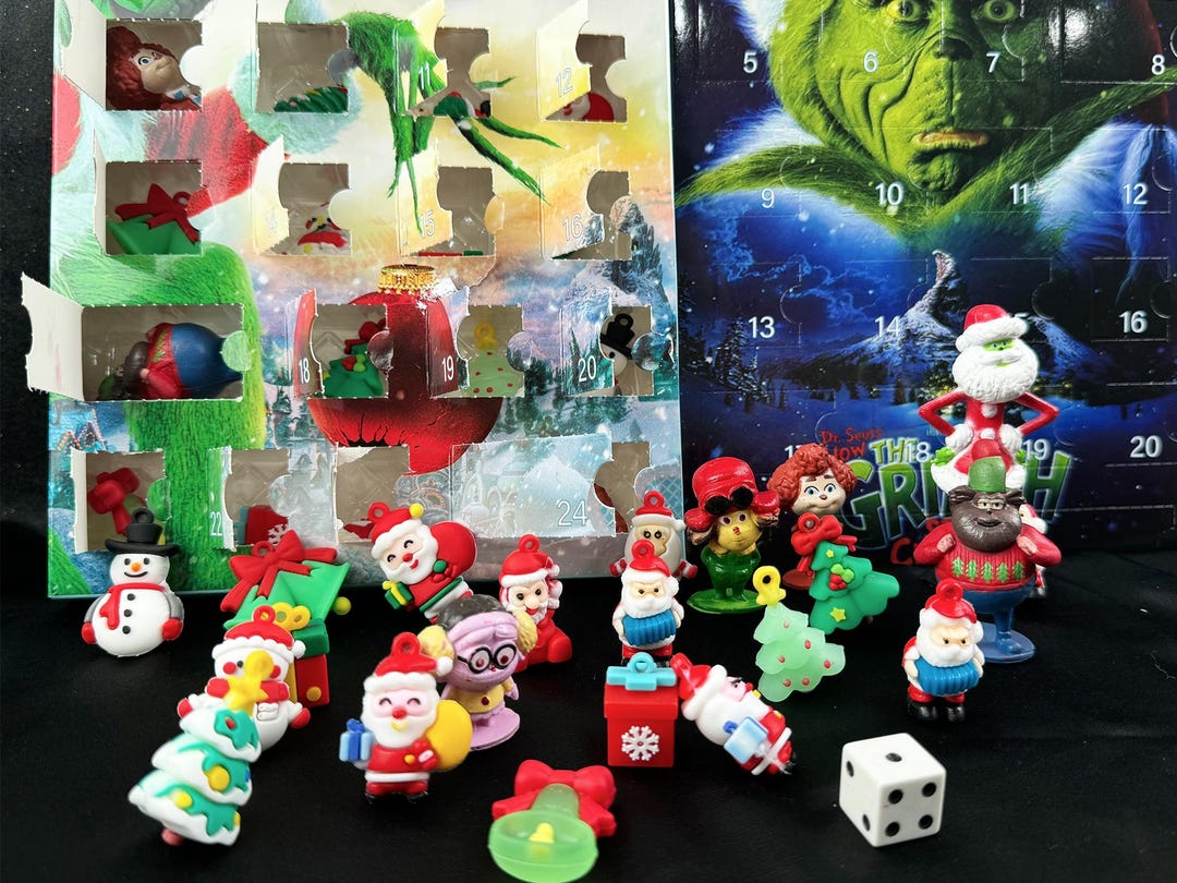 Grinch Christmas Ornament Blind Box-grinch Santa Claus Green Monster ...