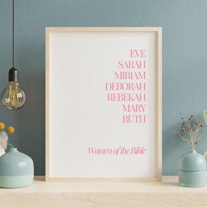 Women of the Bible Wall Art Print Christian Women Gifts Christian Home ...