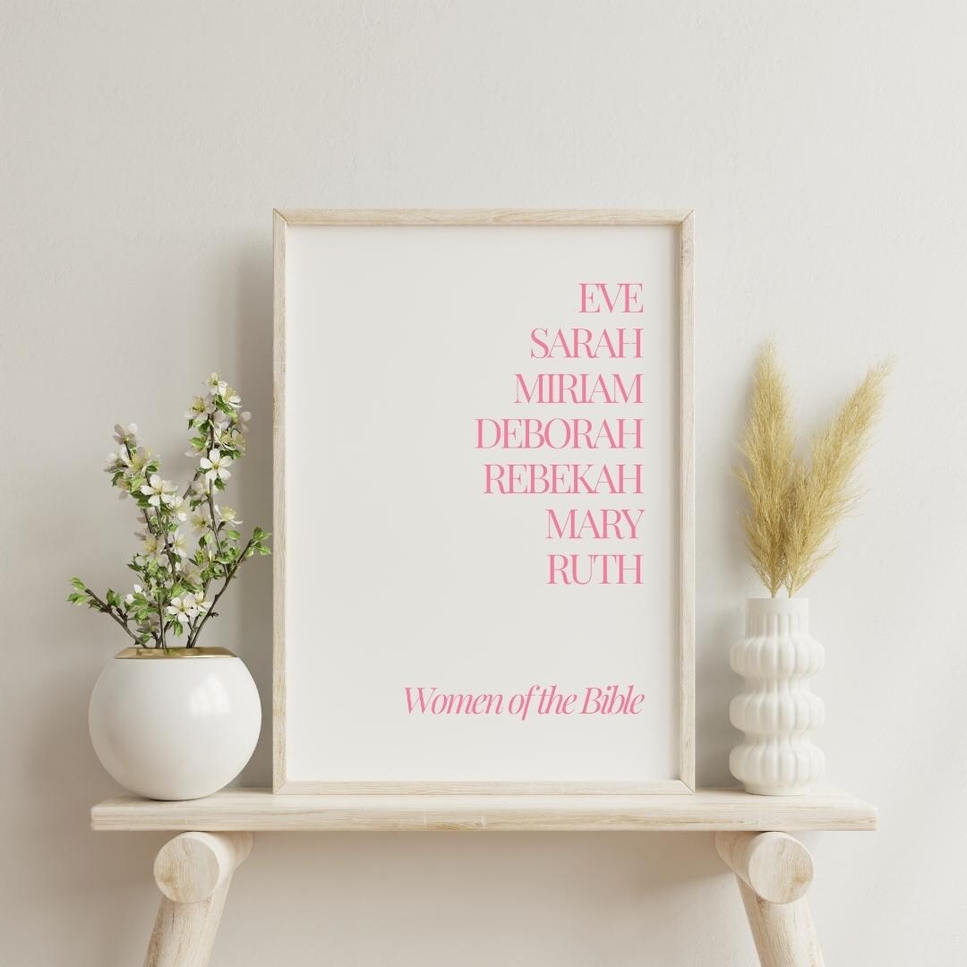Women of the Bible Wall Art Print Christian Women Gifts Christian Home ...