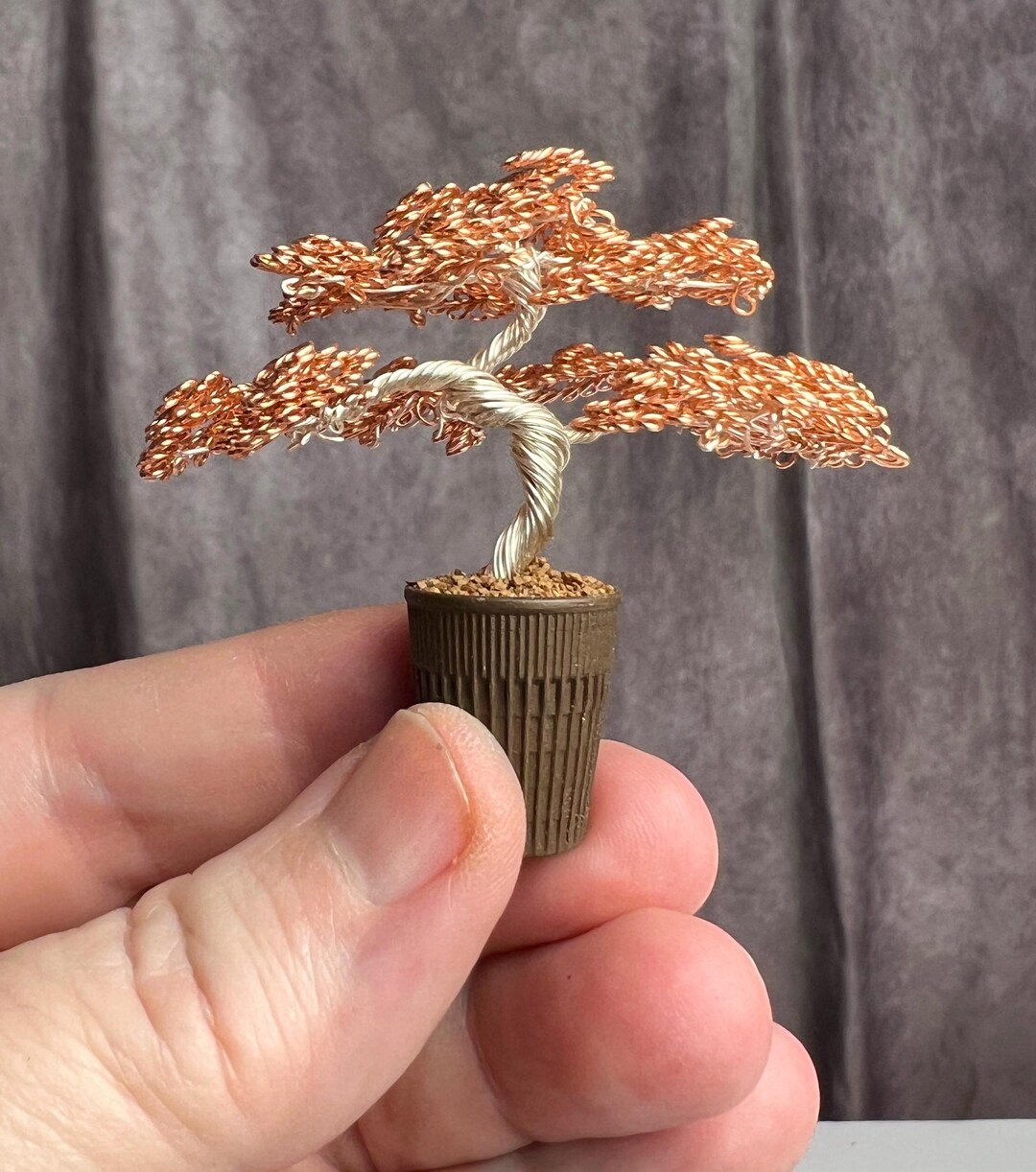 Wire Bonsai Tree Sculpture. Handmade. Miniature - Etsy