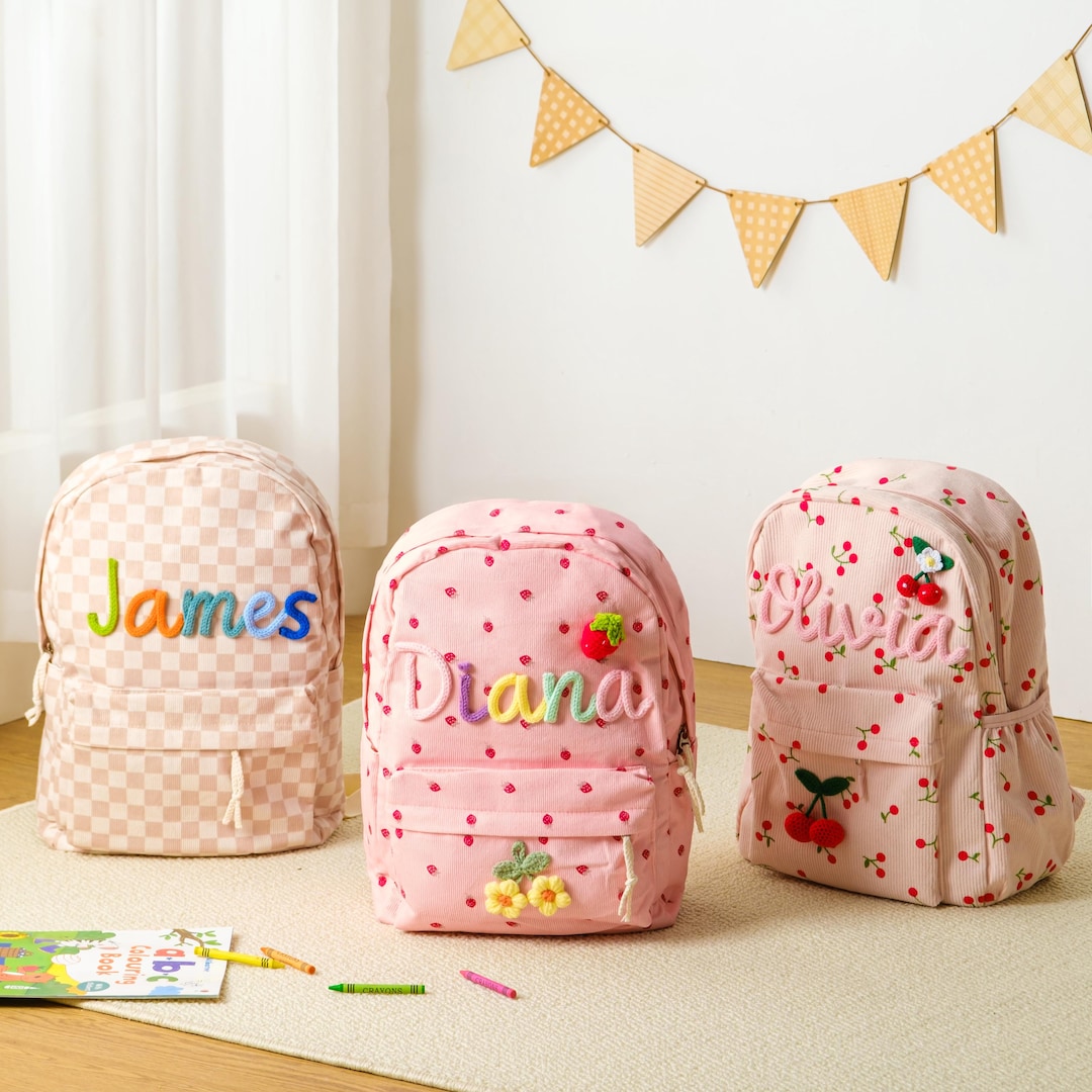 Personalized Kids Backpack & Lunch Bag, First Day of School Gift, Bag ...