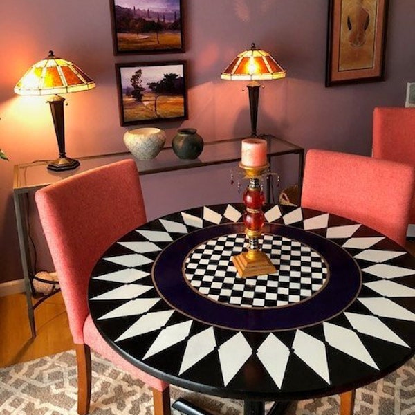 Painted Dining Table - Etsy