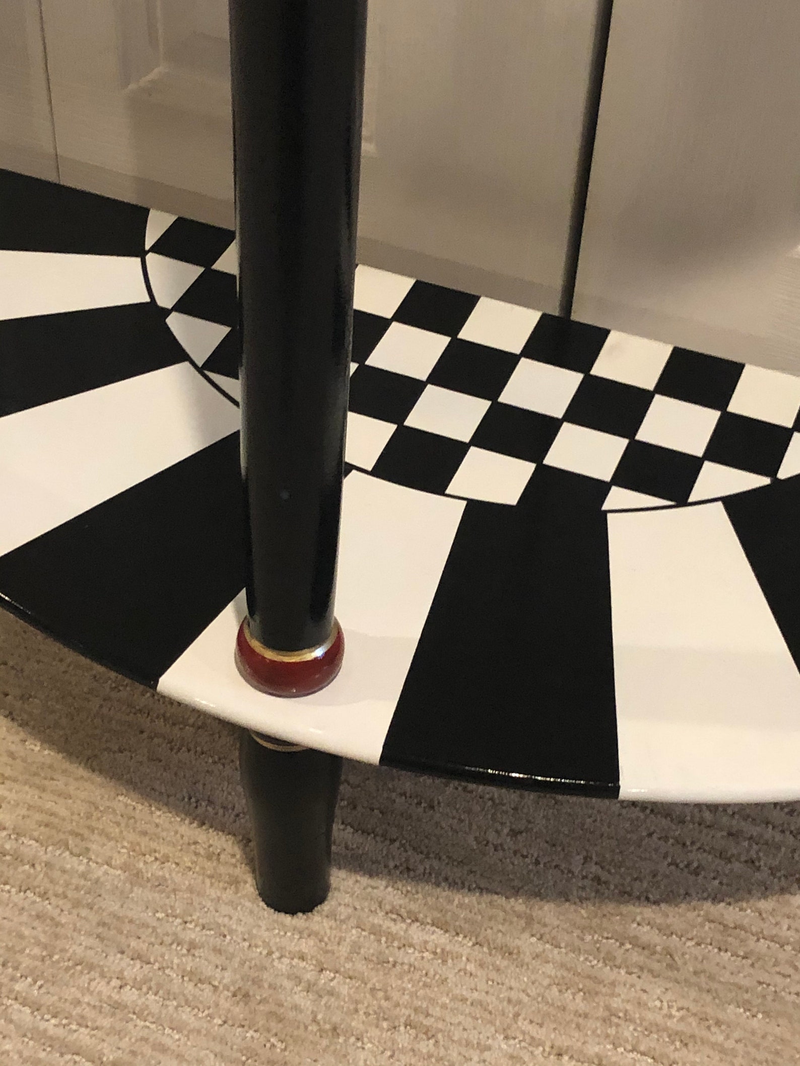 Whimsical Painted Furniture Half moon table // Crescent table | Etsy