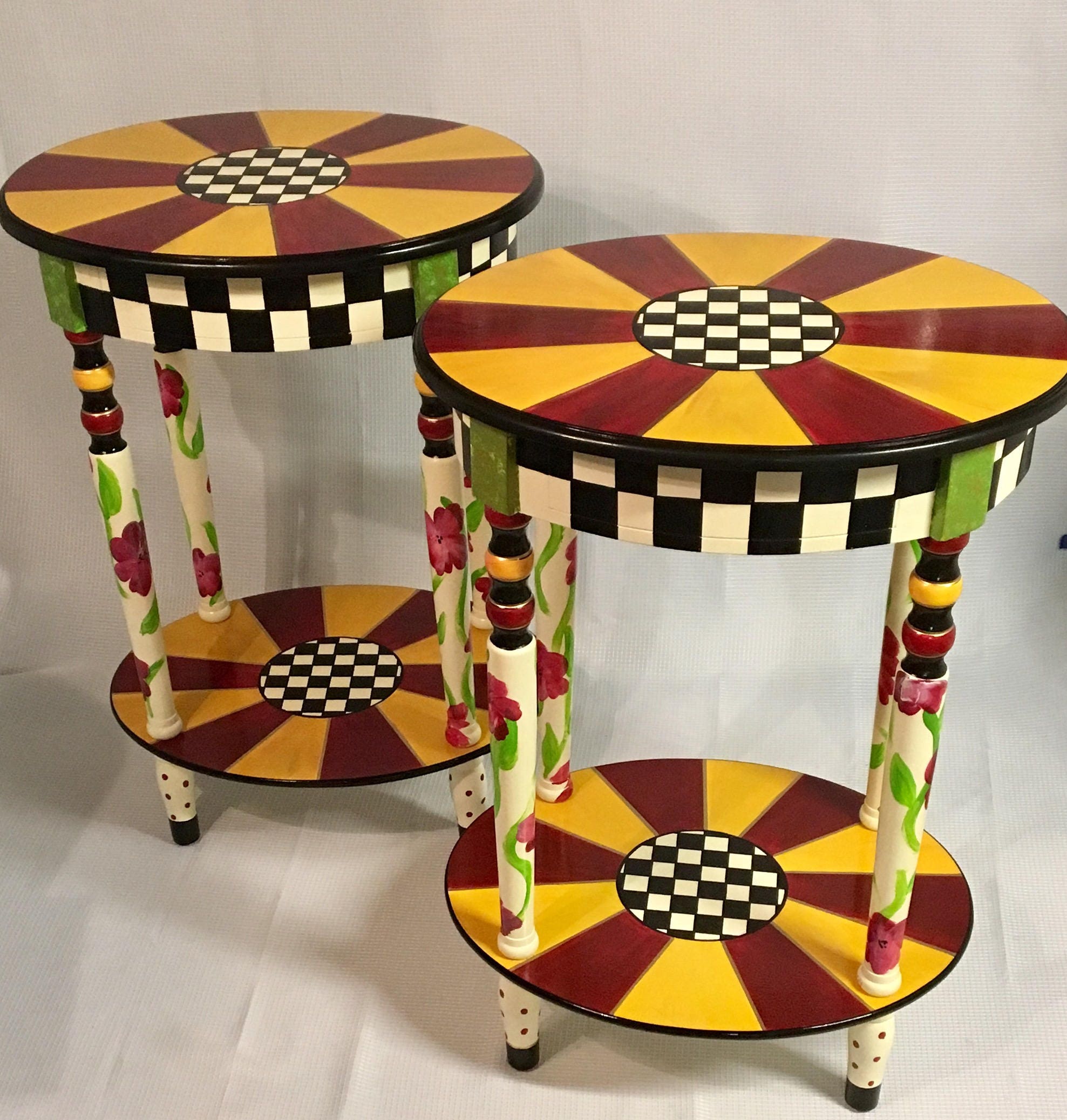 Whimsical Painted Furniture One 1 Painted Table Whimsical | Etsy