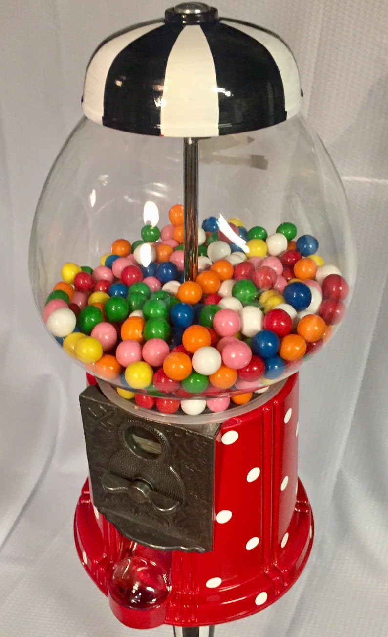 Gumball Machine With Stand, Hand Painted Gumball Machine, Whimsical ...