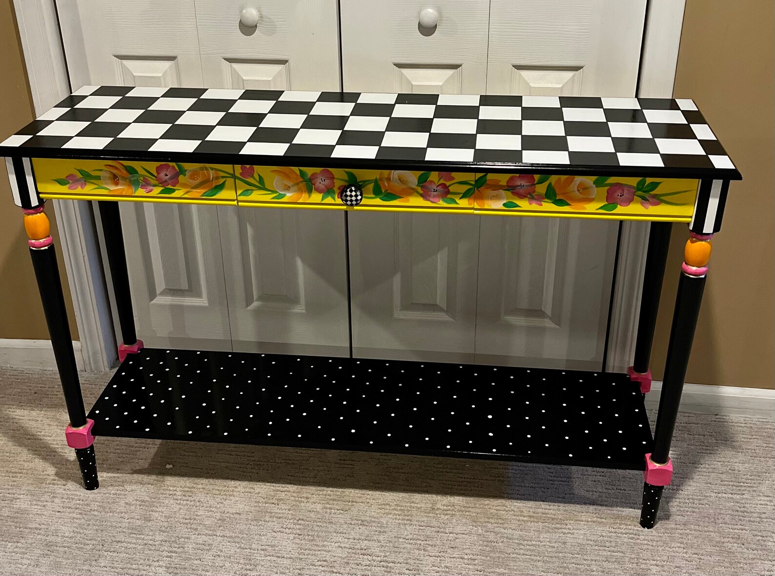 Whimsical Painted Table Whimsical Painted Furniture Hand - Etsy