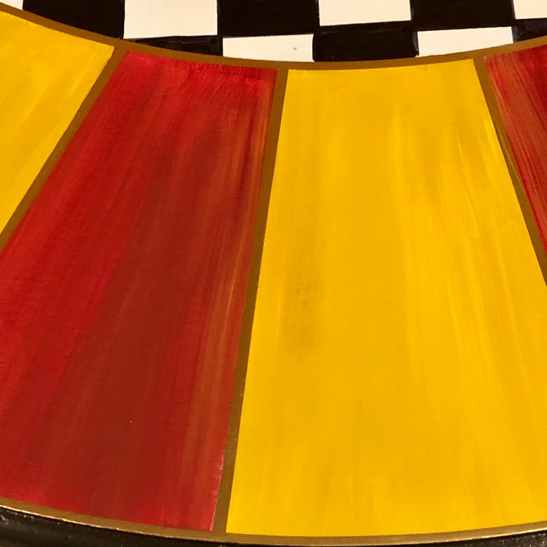 Whimsical Painted Furniture Half Moon Table Crescent Table - Etsy