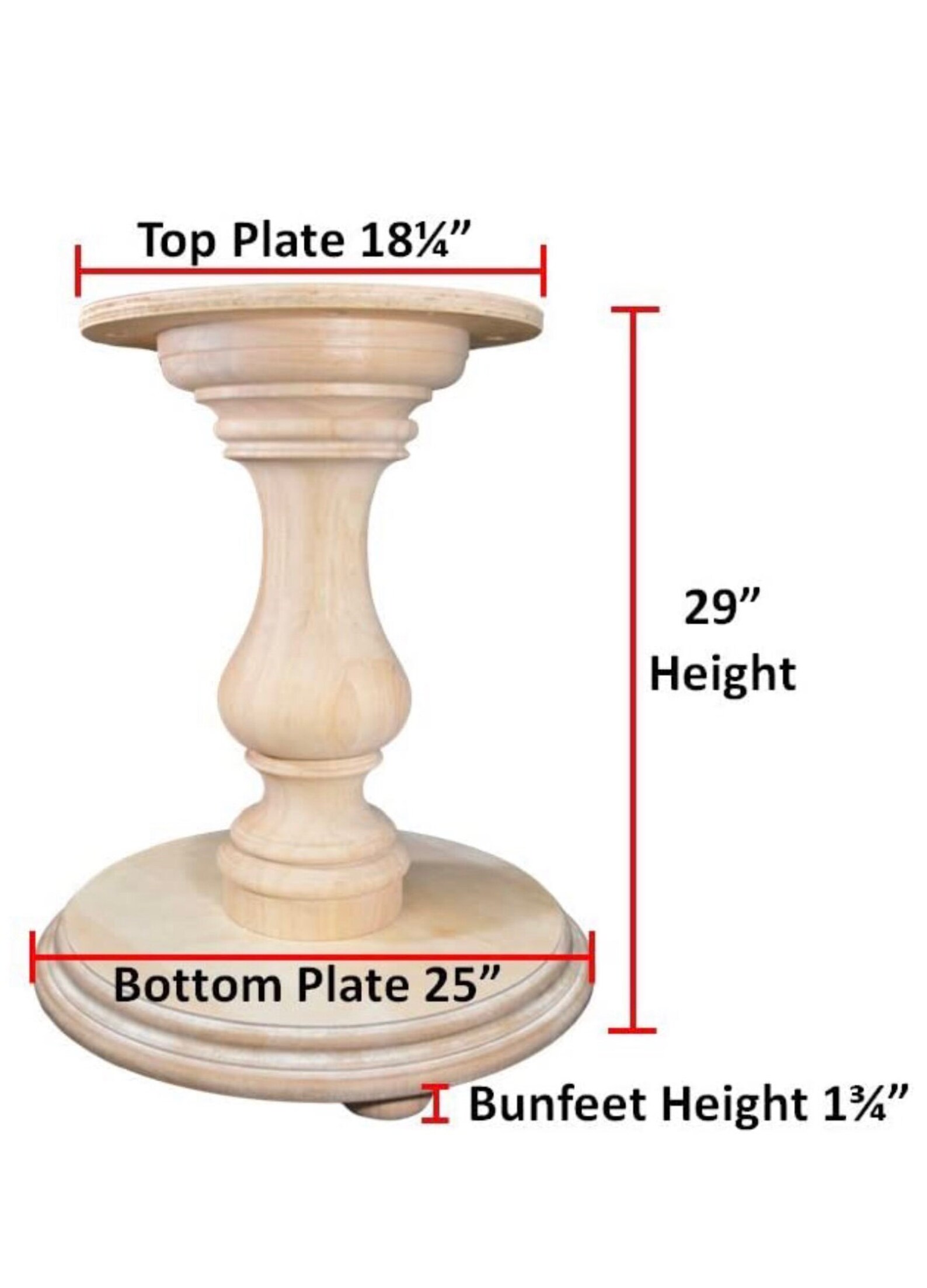 Whimsical Round Pedestal Table Base Wood Painted Table Base - Etsy