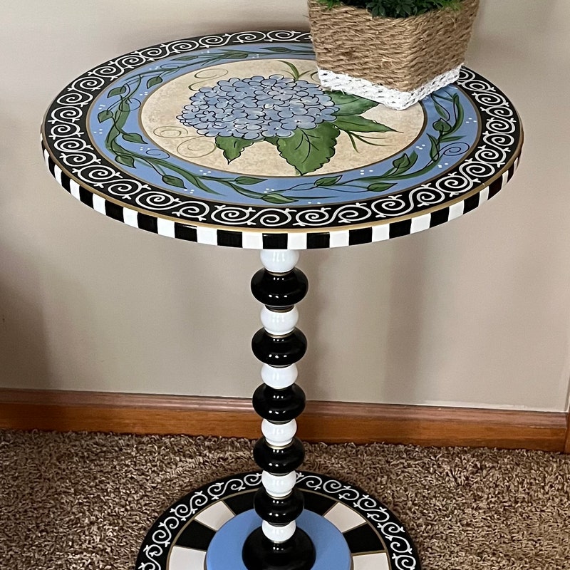 Painted Side Table - Etsy