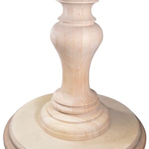 Whimsical Round Pedestal Table Base Wood, Painted Table Base, Round ...