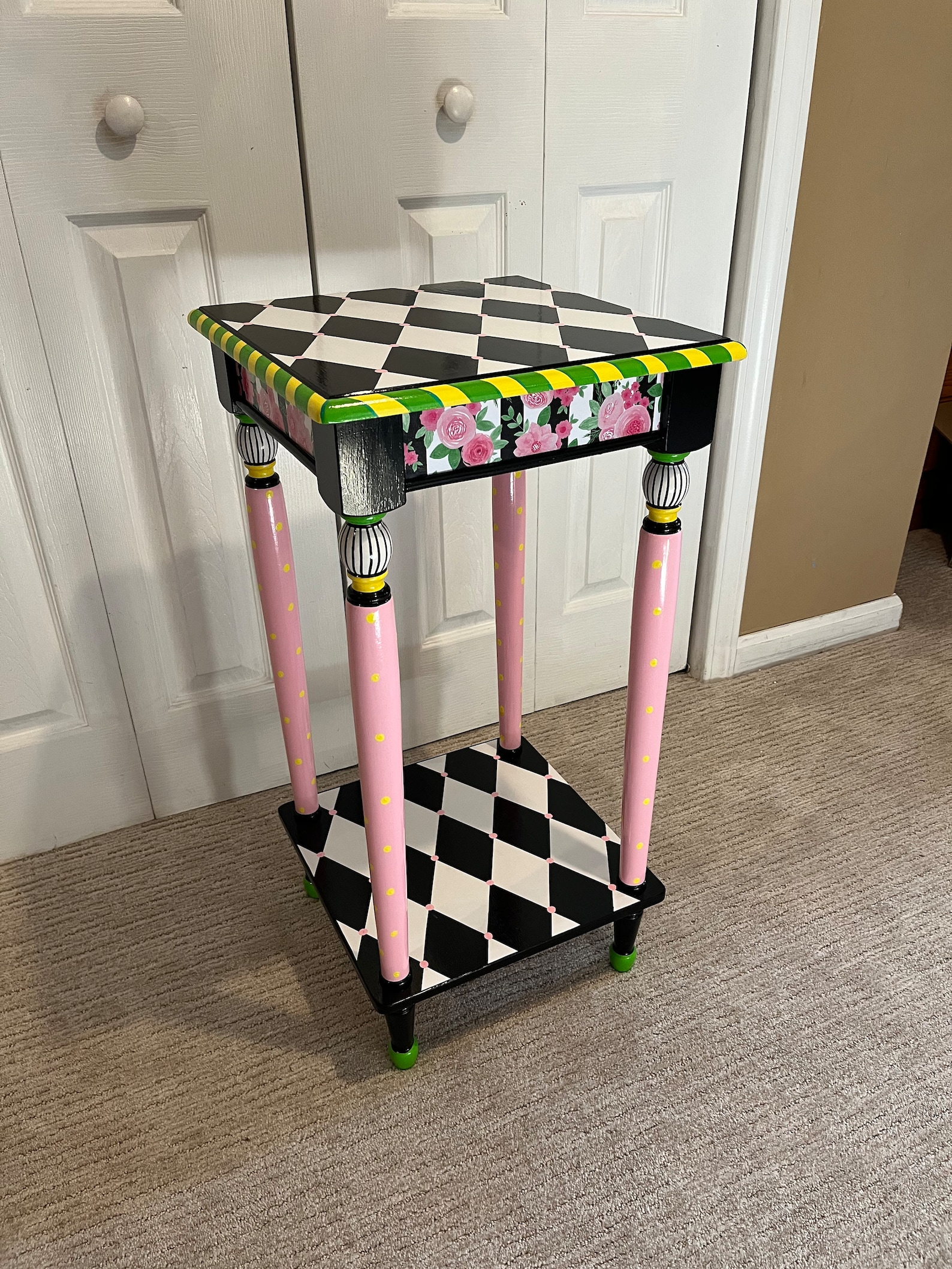 Whimsical Painted Furniture, Whimsical Painted Square Accent Table ...